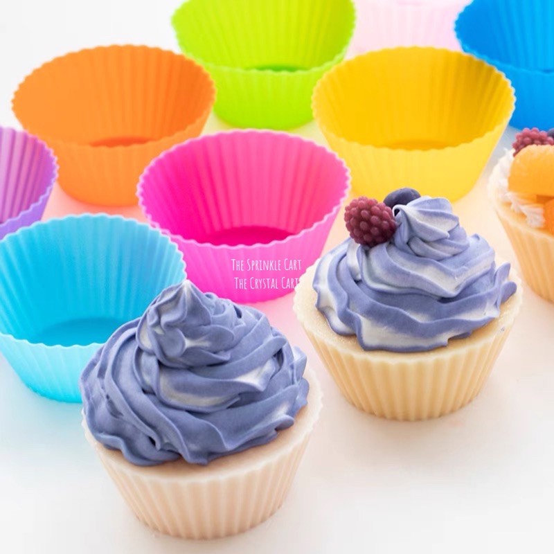 1pc Silicone Cupcake Molder for Baking Silicone Cups Round Shape ...