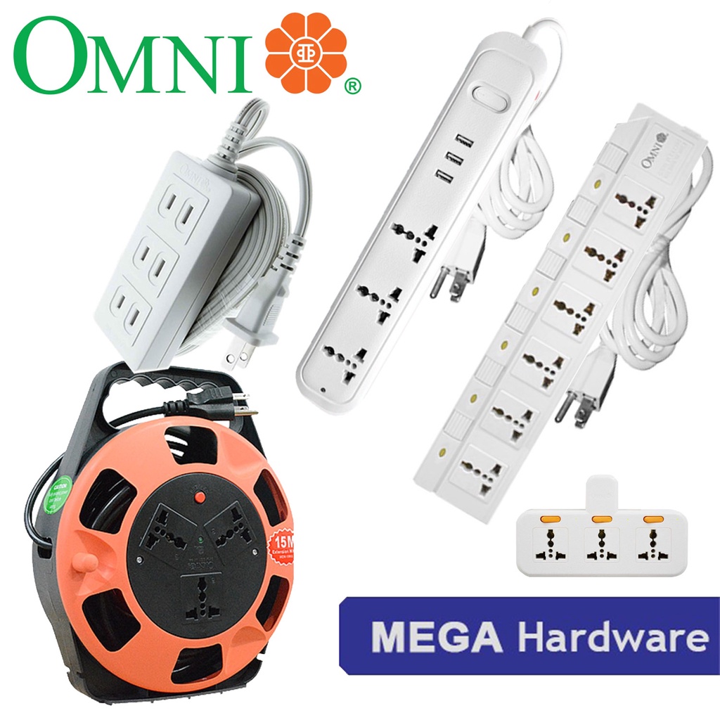 OMNI Travel Extension Cord (3 gang 4 gang 5 gang 6 gang)(Long Extension ...