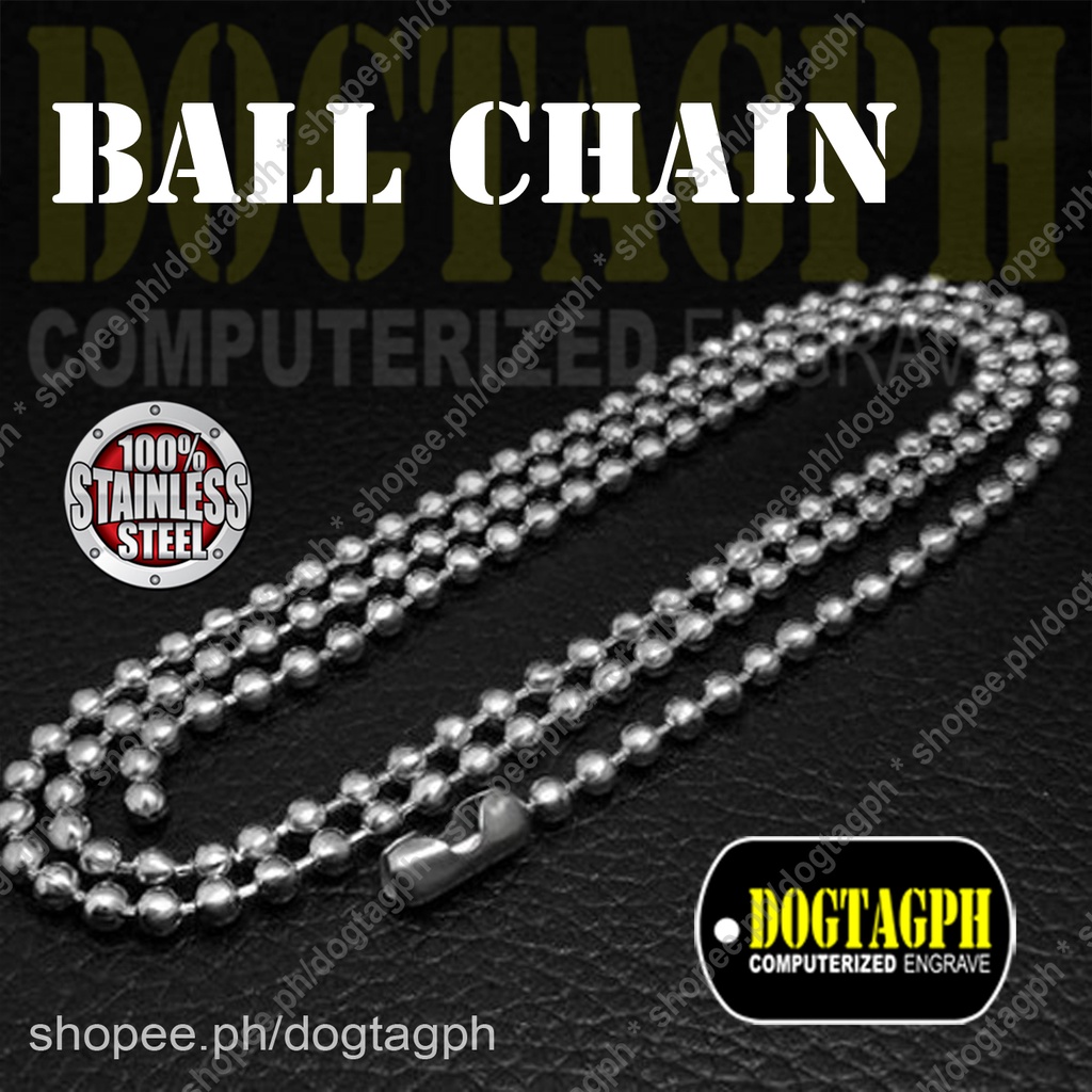 Ball Chain / Necklace (STAINLESS STEEL) | Shopee Philippines