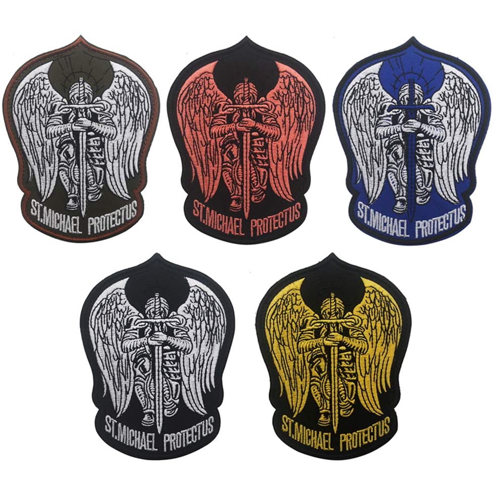 St.Saint Michael Protect Us Modern Embroidered Patch Tactical Military ...