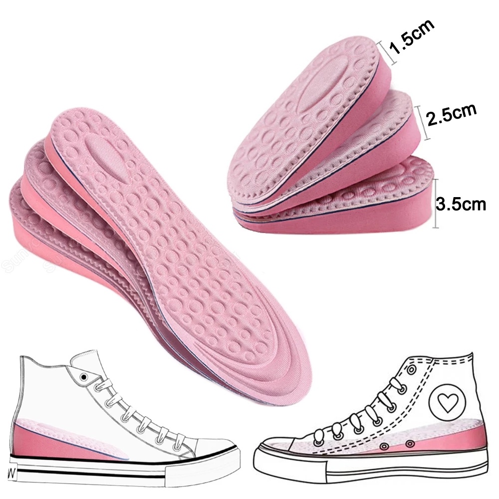 Women Shoes Inner Soles Shoe Insert Heel Lift Heightening Cushion EVA ...