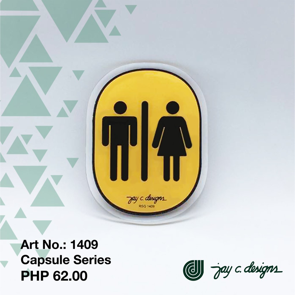 Jay C. Designs Acrylic Sign Restroom Signage 1409 | Shopee Philippines