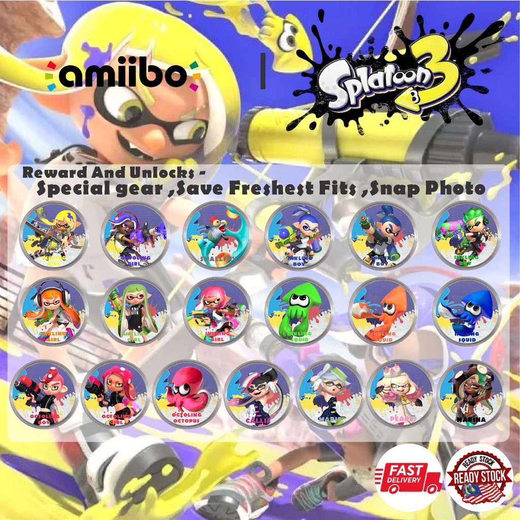 [READY STOCK] Splatoon 2 / Splatoon 3 - Amiibo Coins | Shopee Philippines
