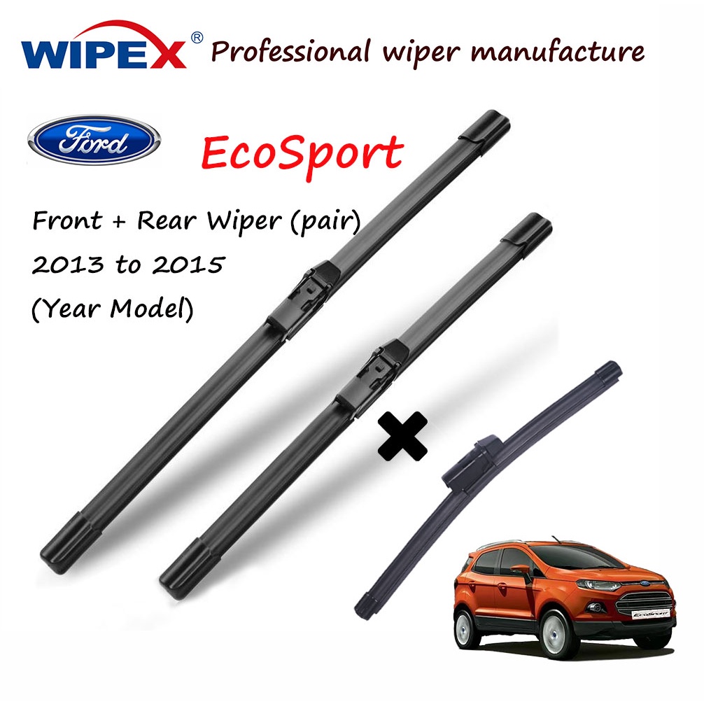 (Quality) Ford EcoSport Front+rear 16+22+11 Wiper Blade for 2013 to 2017 model ECO SPORT Car ...
