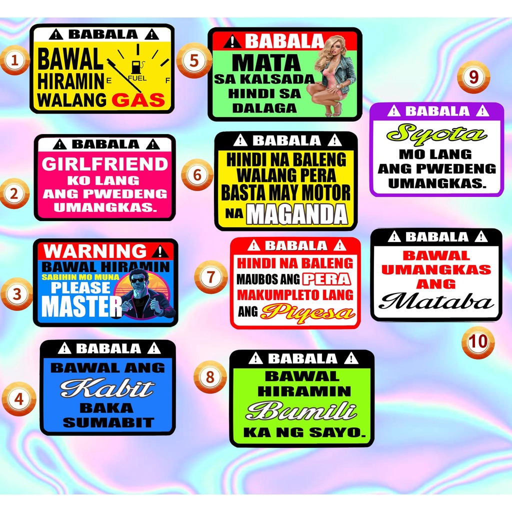 Babala Sticker Waterproof Fadeproof | Shopee Philippines