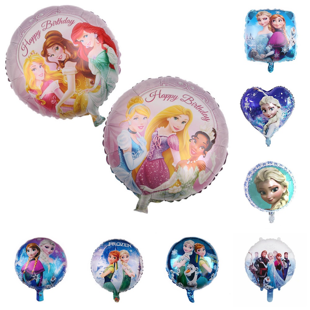 New 18 Inch Cartoon Frozen Princess Foil Balloon Disney Series Princess ...