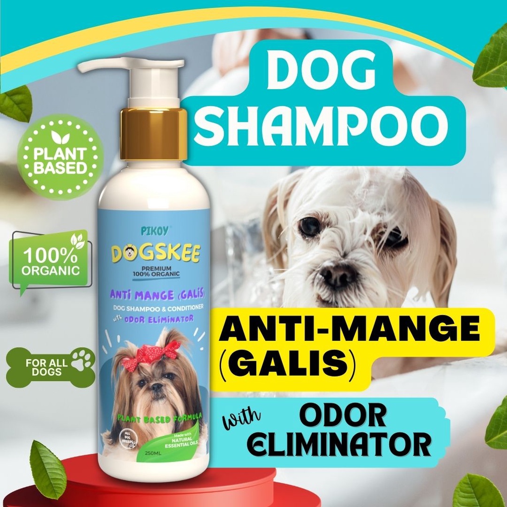 Dog Shampoo & Conditioner Anti Mange, Anti GALIS, Premium 100% Organic ...