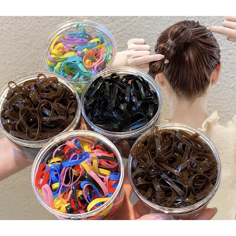 Big Size Sanrio Rubber Band in Can Brown Color | Shopee Philippines