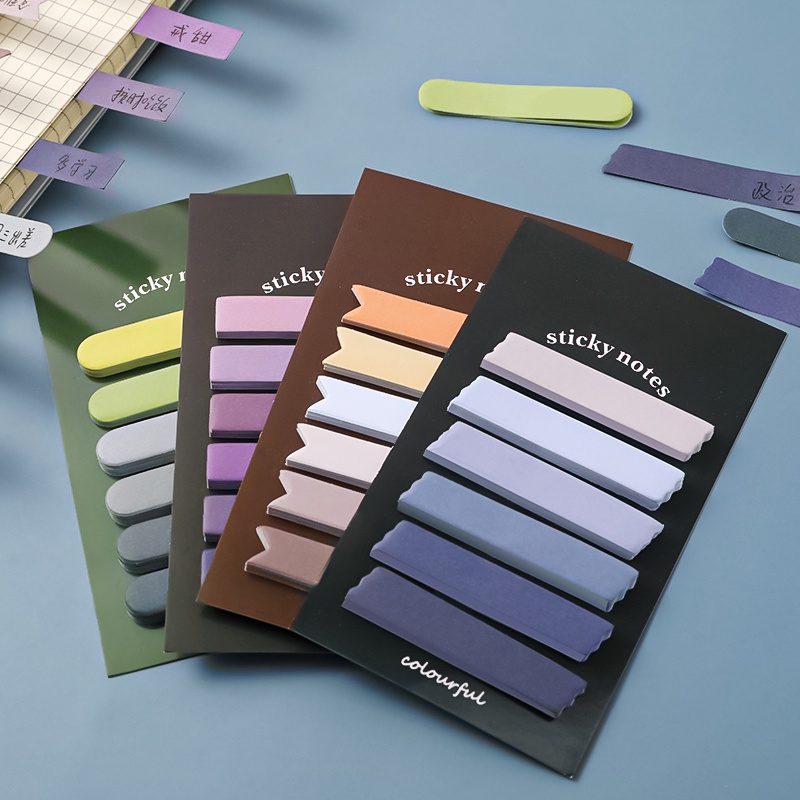 120 Sheets Morandi Colorful Index Sticky Note Student Classification ...