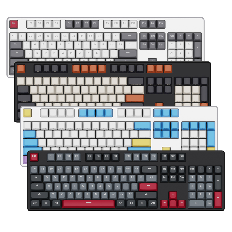 リ♙RK989 wireless Bluetooth mechanical keyboard red shaft tea shaft ...