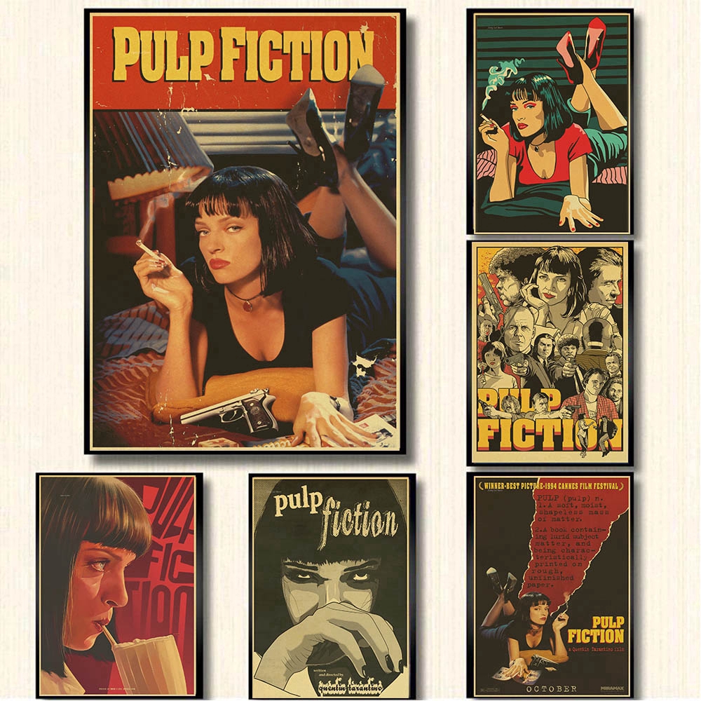 Pulp Fiction Posters Vintage Paper Retro anime poster poster Vintage ...
