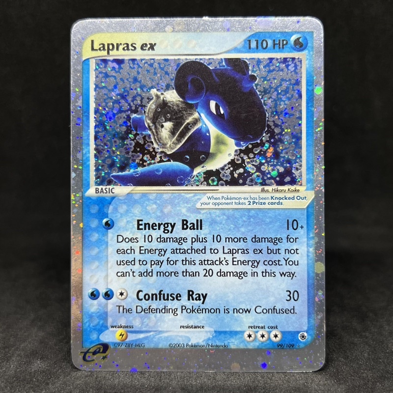 Vintage Pokemon TCG Lapras EX Ultra Rare 99/109 2003 EX Ruby & Sapphire ...