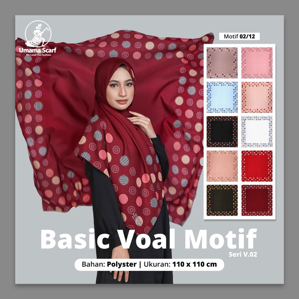 Umama Scarf- Hijab Motif Umama - Basic Voal Veil Motif V2 M2 - Hijab ...