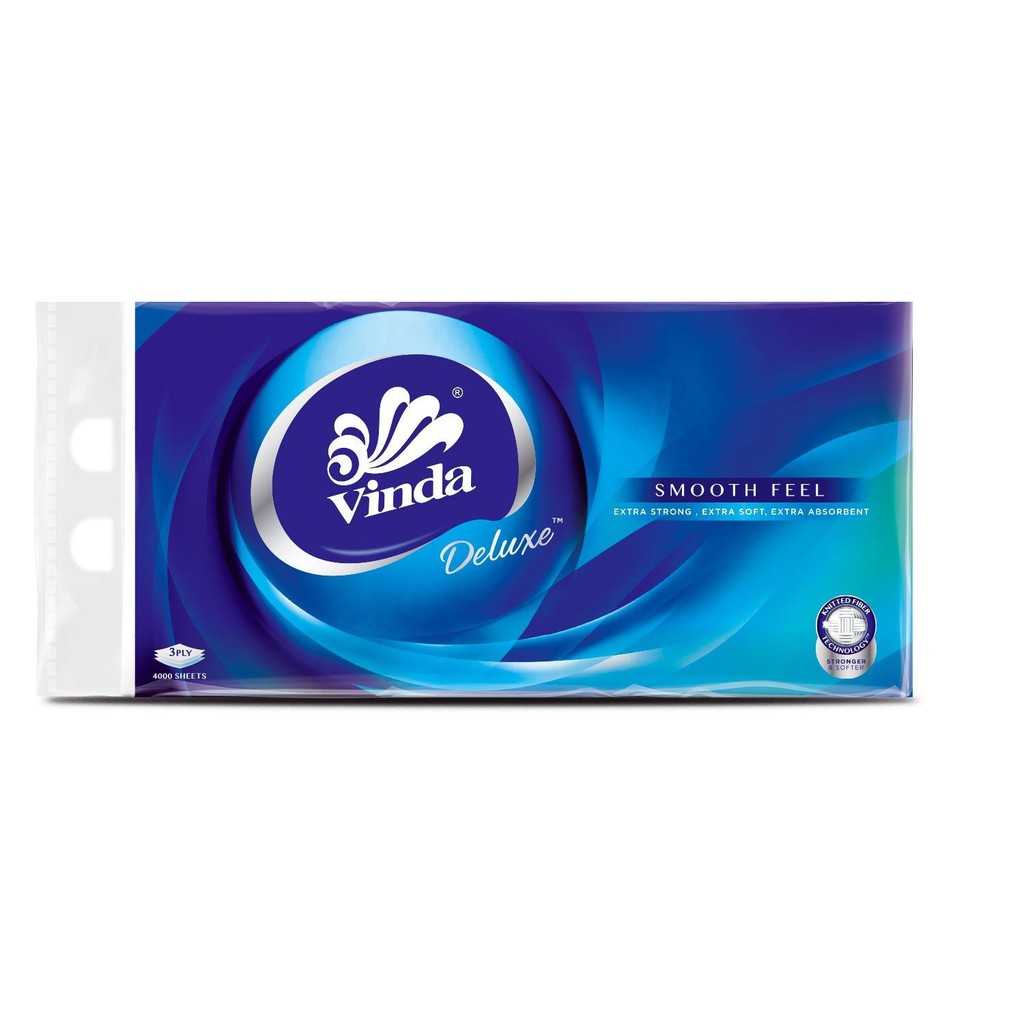 Vinda Deluxe Toilet Paper Smooth Feel 3 Ply (250 sheets x 8 rolls) | Shopee Philippines