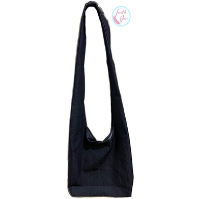 Denim Korean Chuno Bag with Velcro Closure | Shopee Philippines