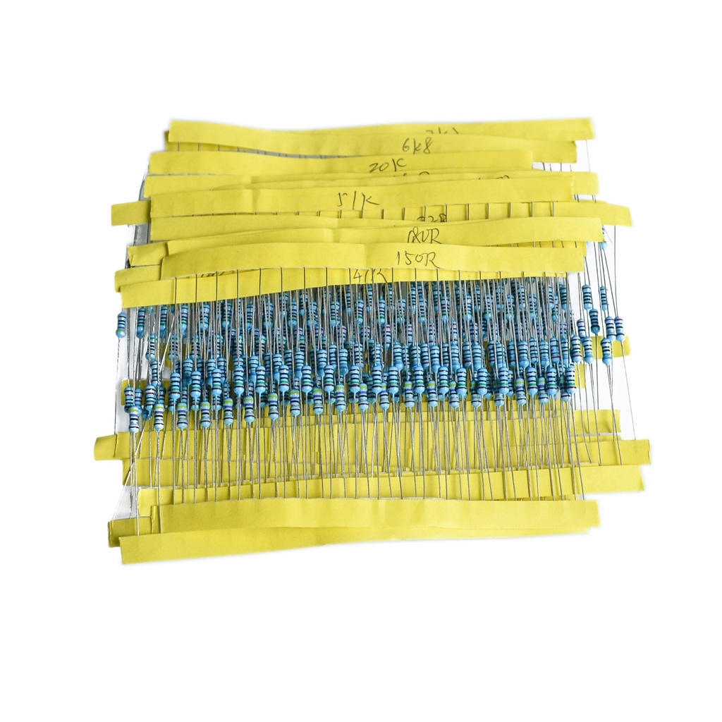 600pcs/set 30 Kinds 1/4W Resistance 1% Metal Film Resistor Pack ...