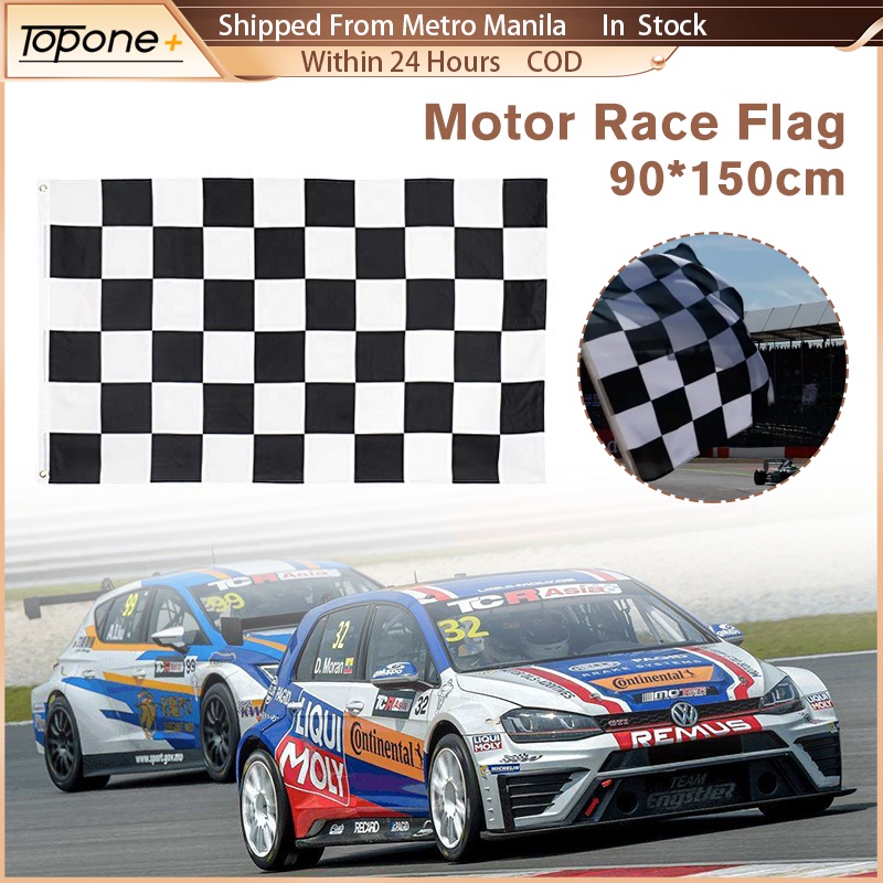3x5Ft Checkered Racing Flag Outdoor Hanging Racing Flag Polyester ...