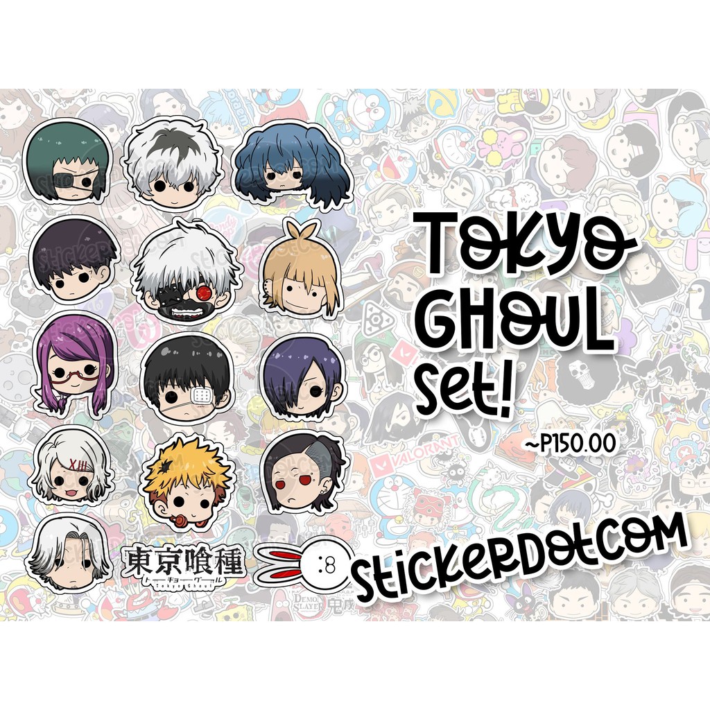 Tokyo Ghoul Set Vinyl Matte Finish High Quality Waterproof Sticker ...