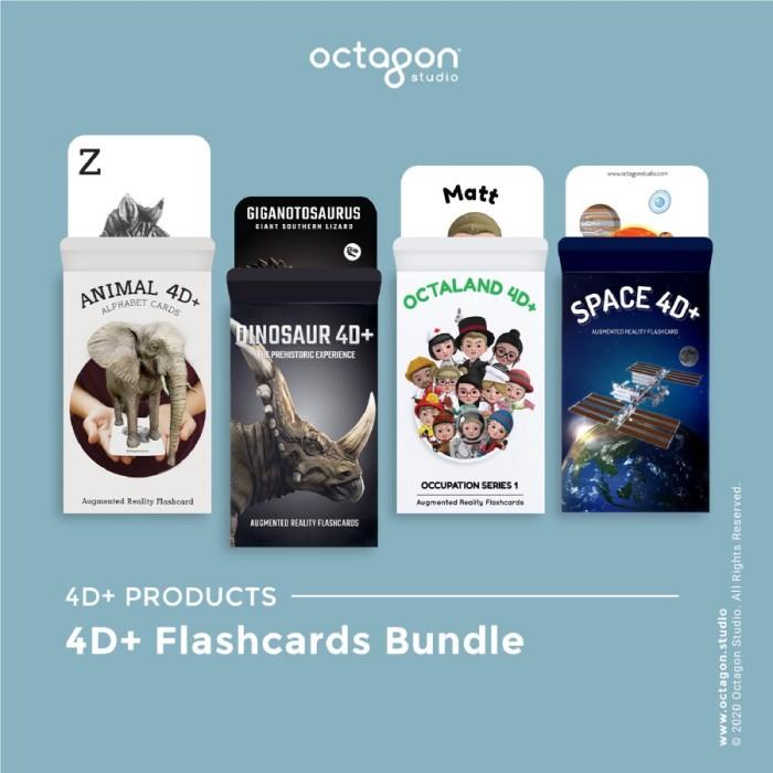 4d+ Dinosaur Animal Octaland Space Flashcard Octagon Card Bundle ...