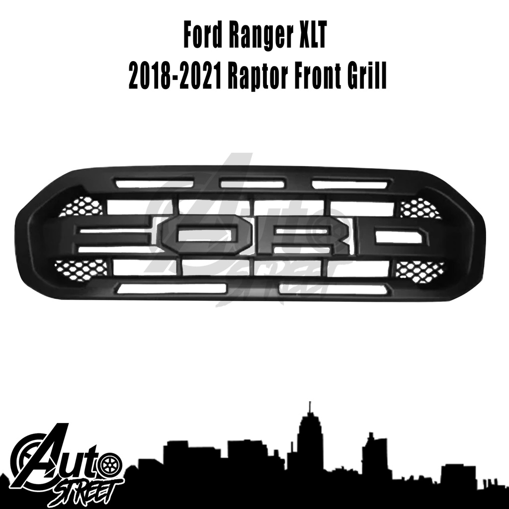 Ford Ranger XLT 2018-2021 Raptor Front Grill with Black Ford Logo ...