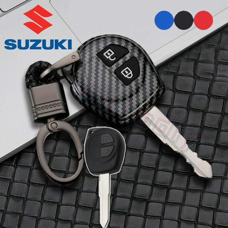 Carbon Fiber Auto Remote Key Cover For Suzuki Grand Vitara Swift Liana ...