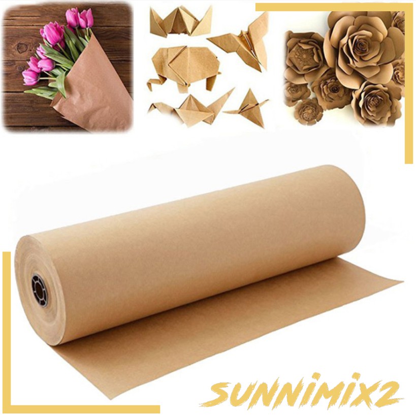 30 Meters Thick Blank Brown Kraft Package Wrapping Paper Roll 30cm Wide ...