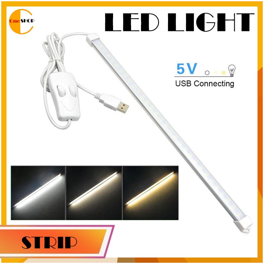 USB LED Light Bar USB Rigid Led Strip 35CM 5W Hard Bar Light Recharge ...