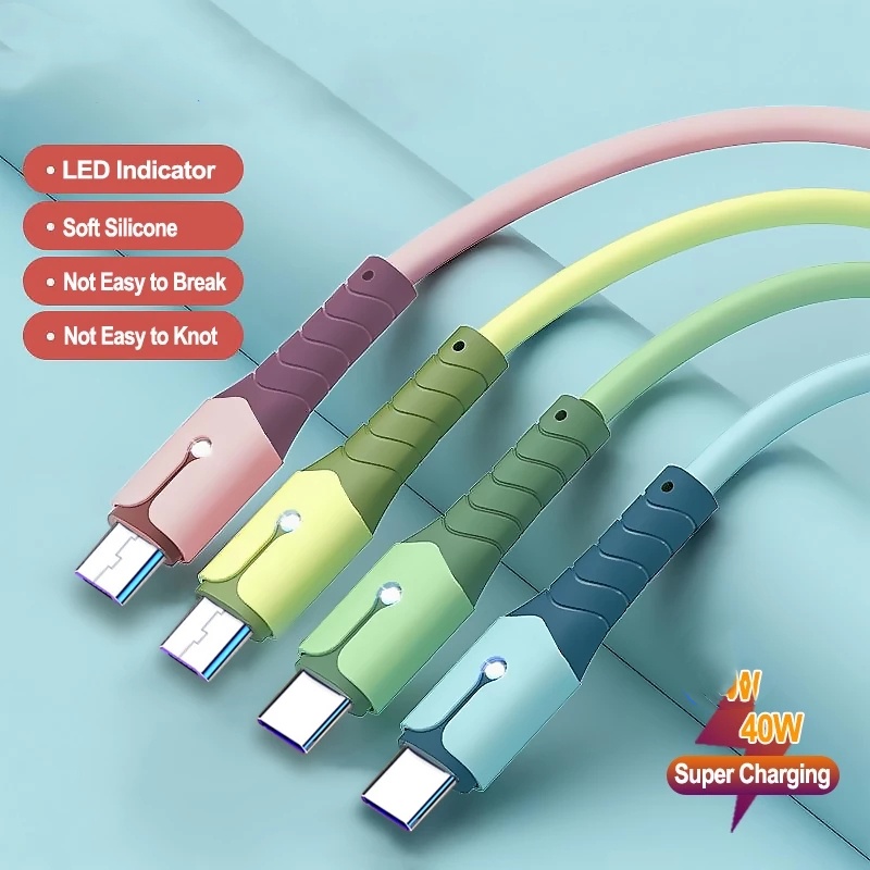Liquid Silicone Super Fast Charge USB Cable For type-c Android Liquid ...