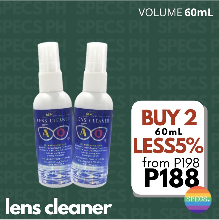 AO Eyeglass Lens Cleaning solution (60ml per BOTTLE) | Shopee Philippines