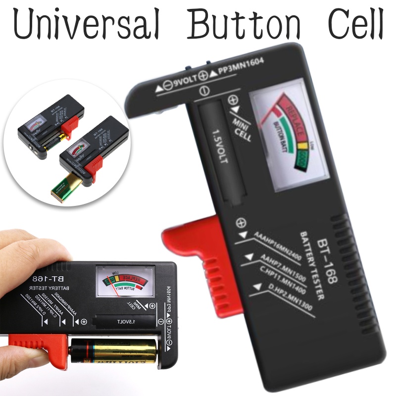 New AA/AAA/C/D/9V/1.5V Universal Button Cell Battery Volt Tester ...