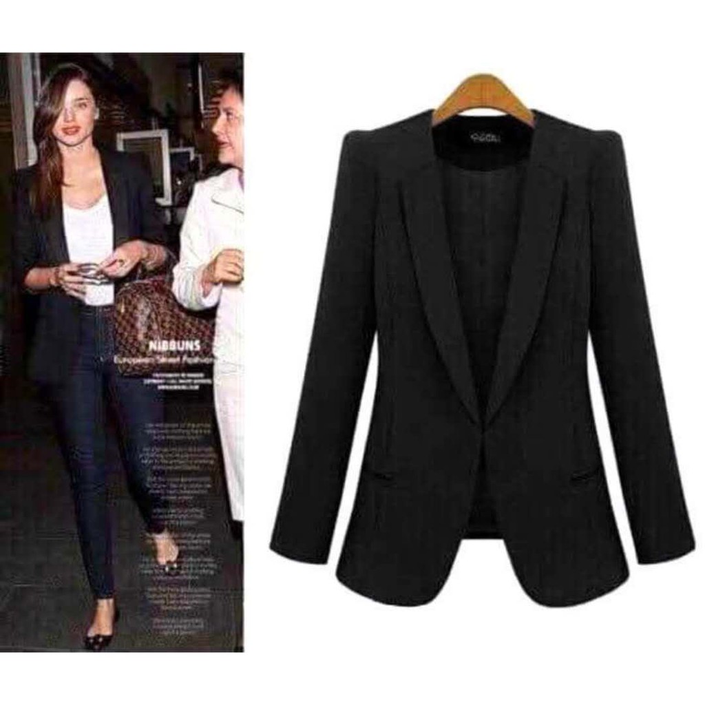 COD#6807 U.S Style Elegant High Quality Plain Blazer | Shopee Philippines