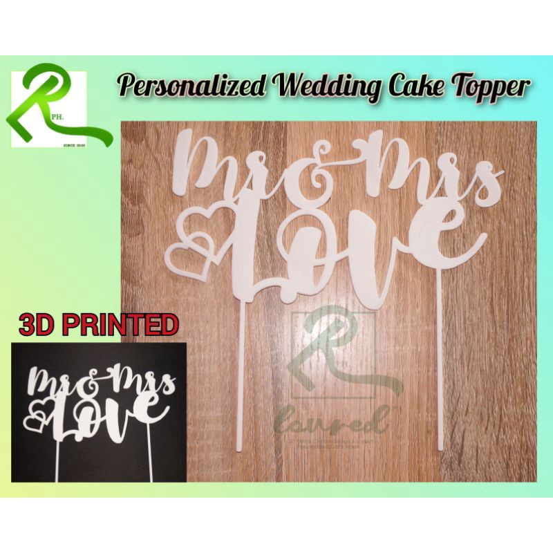 Personalized Customized Wedding Cake Topper Shopee Philippines
