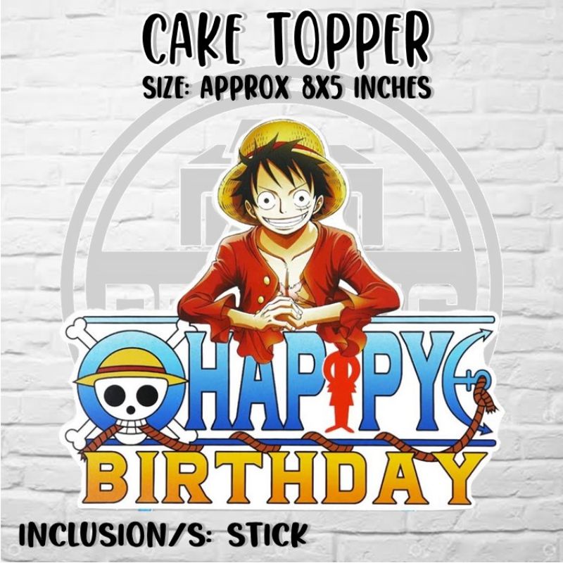 One Piece Theme Cake Topper Shopee Philippines