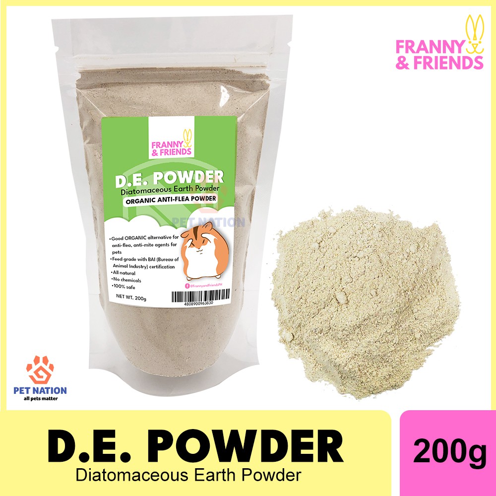 Franny & Friends All Natural DE Powder (200G) Diatomaceous Earth Powder ...