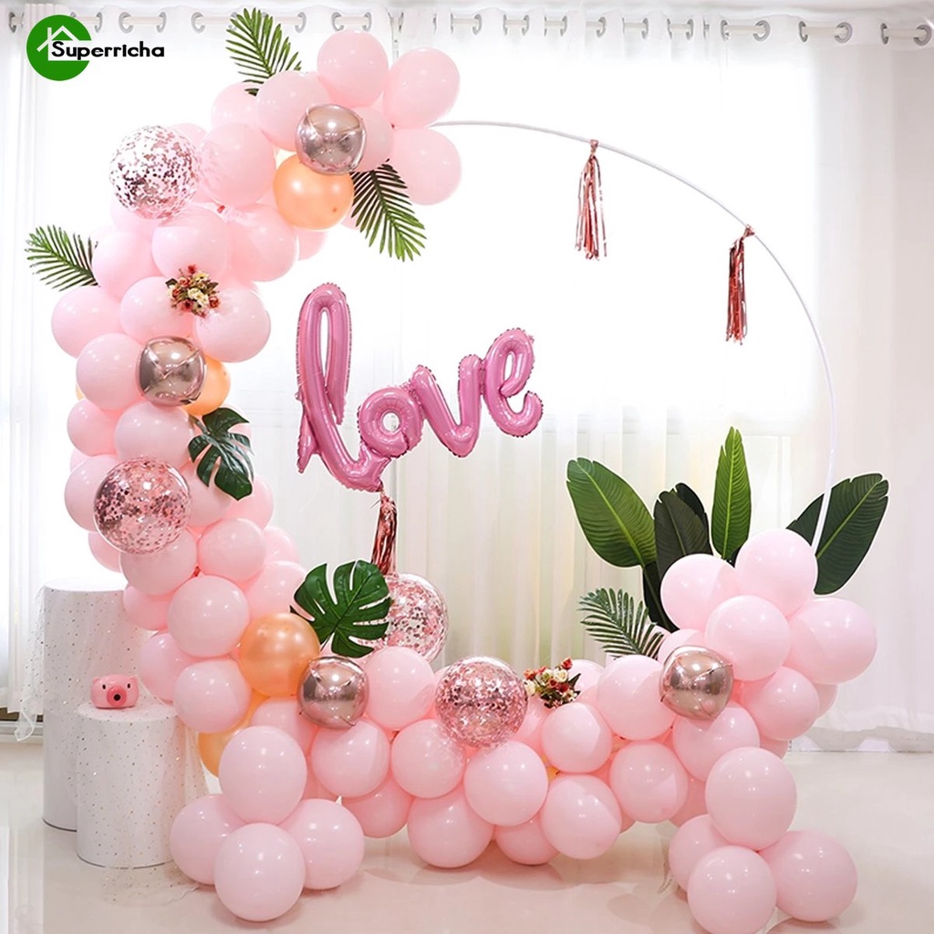 Reusable Circle Backdrop Garland Kit Plastic Wreath Round Arch Balloons ...