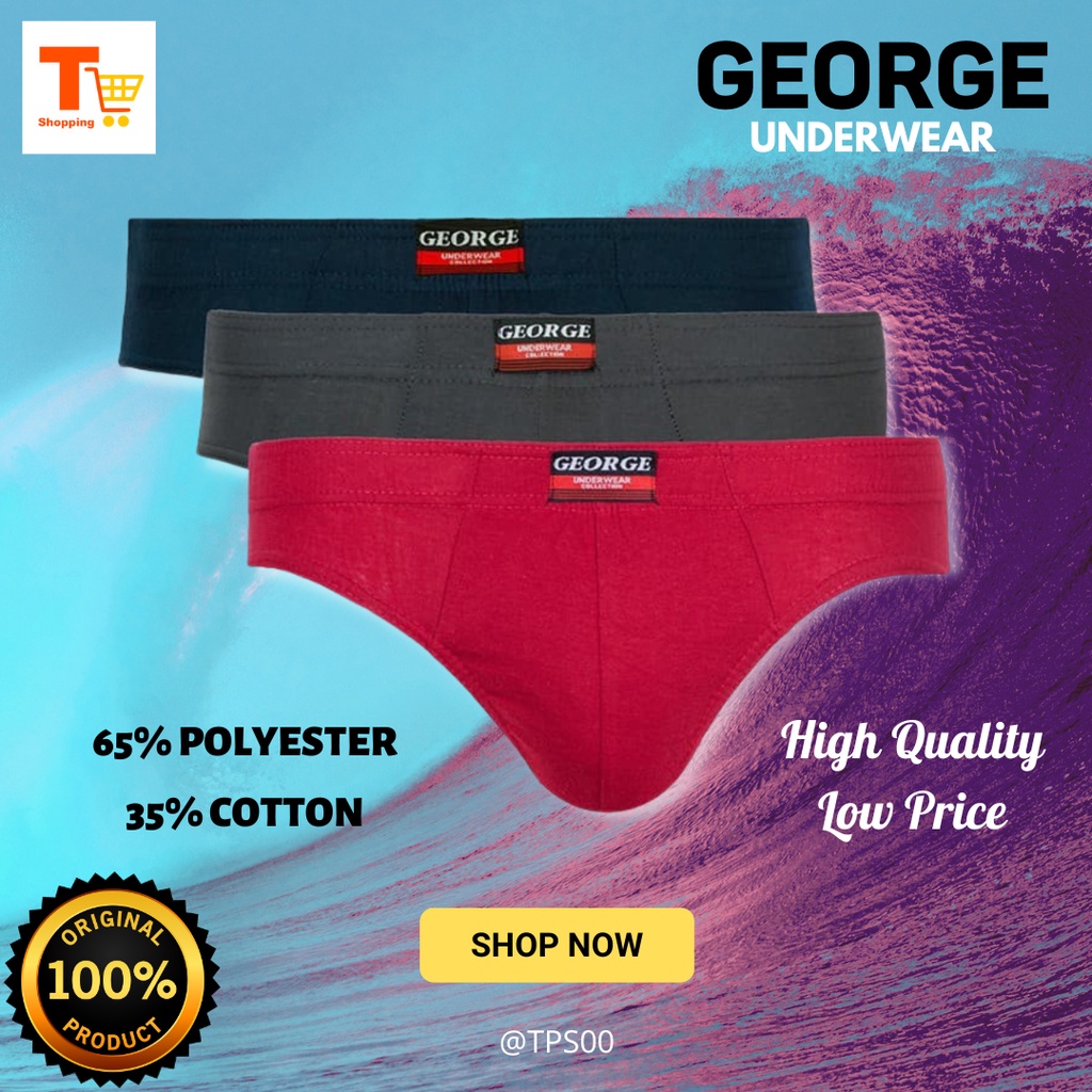 3 PCS #8809 George Brief Underwear For Men | Shopee Philippines