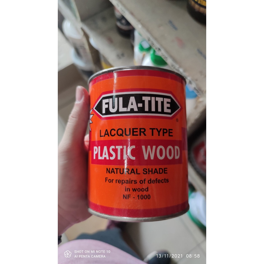 Fulatite Plastic Wood Lacquer Type Masilya Wood Repair 1/4Ltr , 1/2Ltr ...