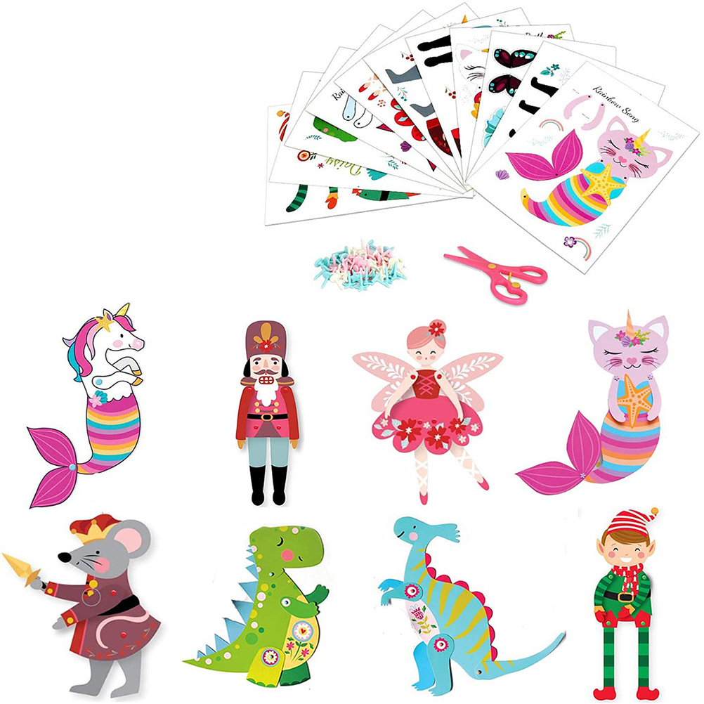 Cartoon Paper Cutting DIY Craft Kids Paper Craft DIY Party Craft ...