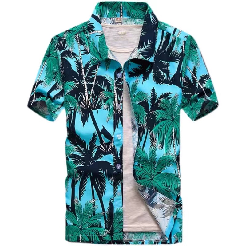 summer floral polo shirts for men hawaiian style shirts - (M-XL size ...