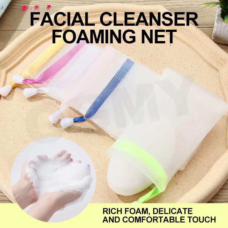 Simmi #Exfoliating Mesh Soap Saver Bag Sack Face Cleansing Foaming Nets ...