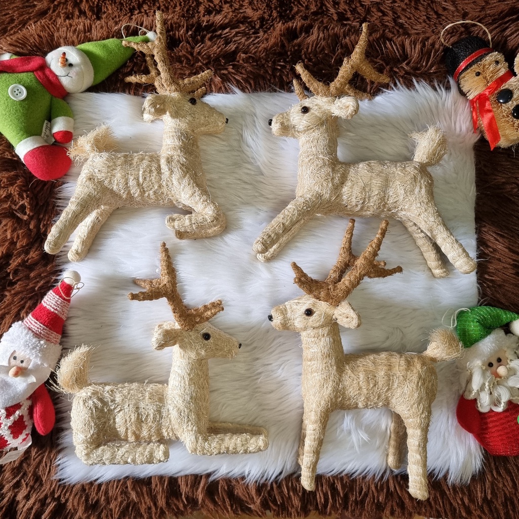 10in Reindeer Christmas Tree Decoration Home Office Cafe Bar Decor ...