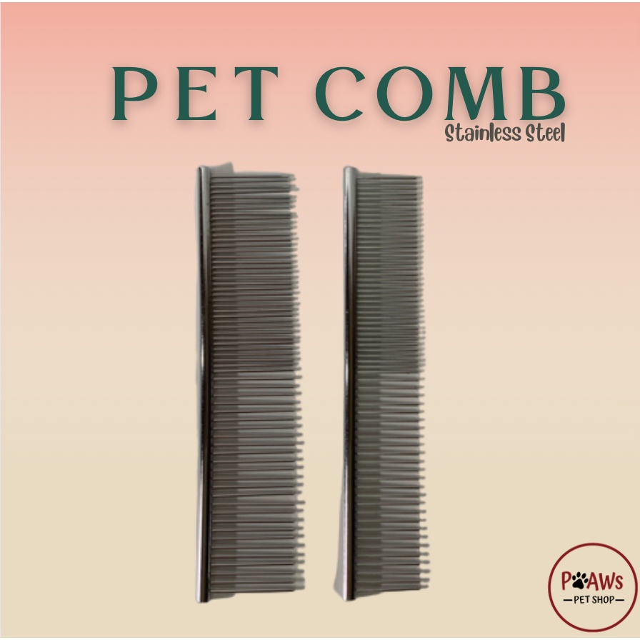 Stainless Comb Cats and Dogs Pet Dog Cat Metal Double Row Teeth Brush ...
