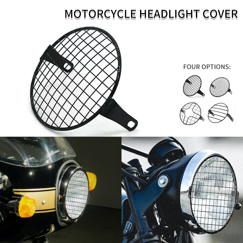 Motorcycle Headlamp Net Cover Cross Grille Headlamp Net Cover Retro ...