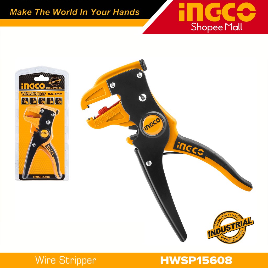 Ingco HWSP15608 Industrial Wire Stripper Pliers 0.5-6mm _H | Shopee ...