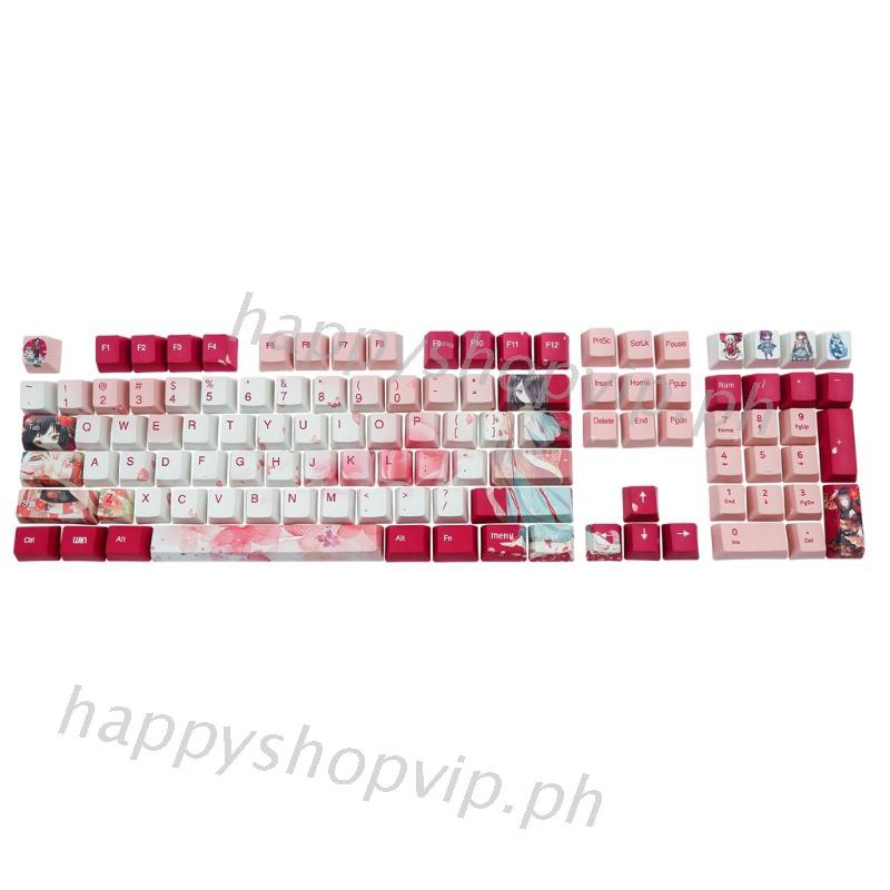 108 keys oem pbt dye sub keycaps full set mechanical keyboard keycaps ...