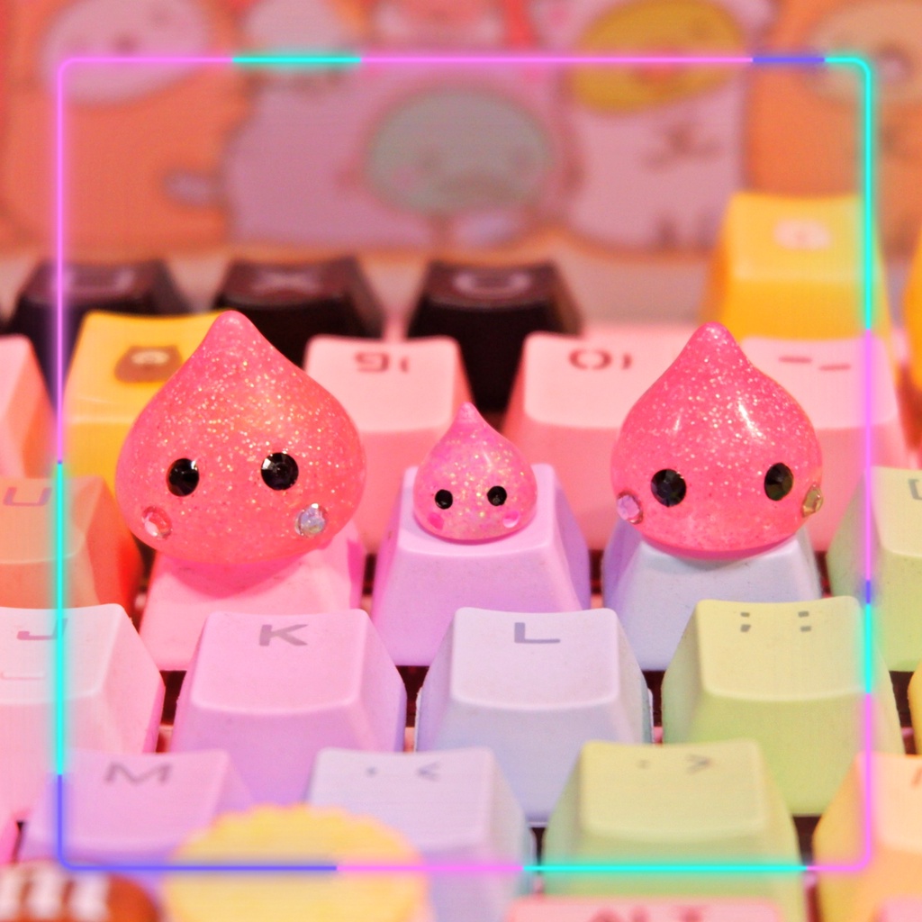 Ragnarok X Poring Family Set Artisan Kawaii Keycaps for Mechanical ...