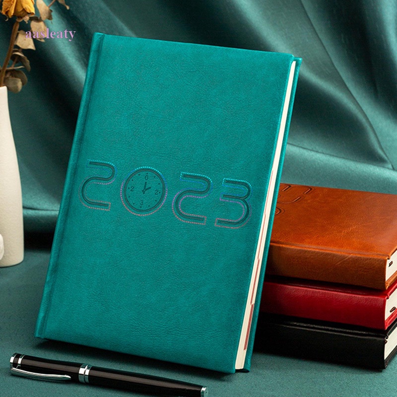 Aasleaty 2023 A5 Super Thick Leather Notebook 365 Days Notepad Daily ...