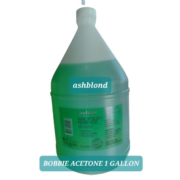1 GALLON Bobbie Green acetone Classic Manicure Pedicure NAILs acetone ...