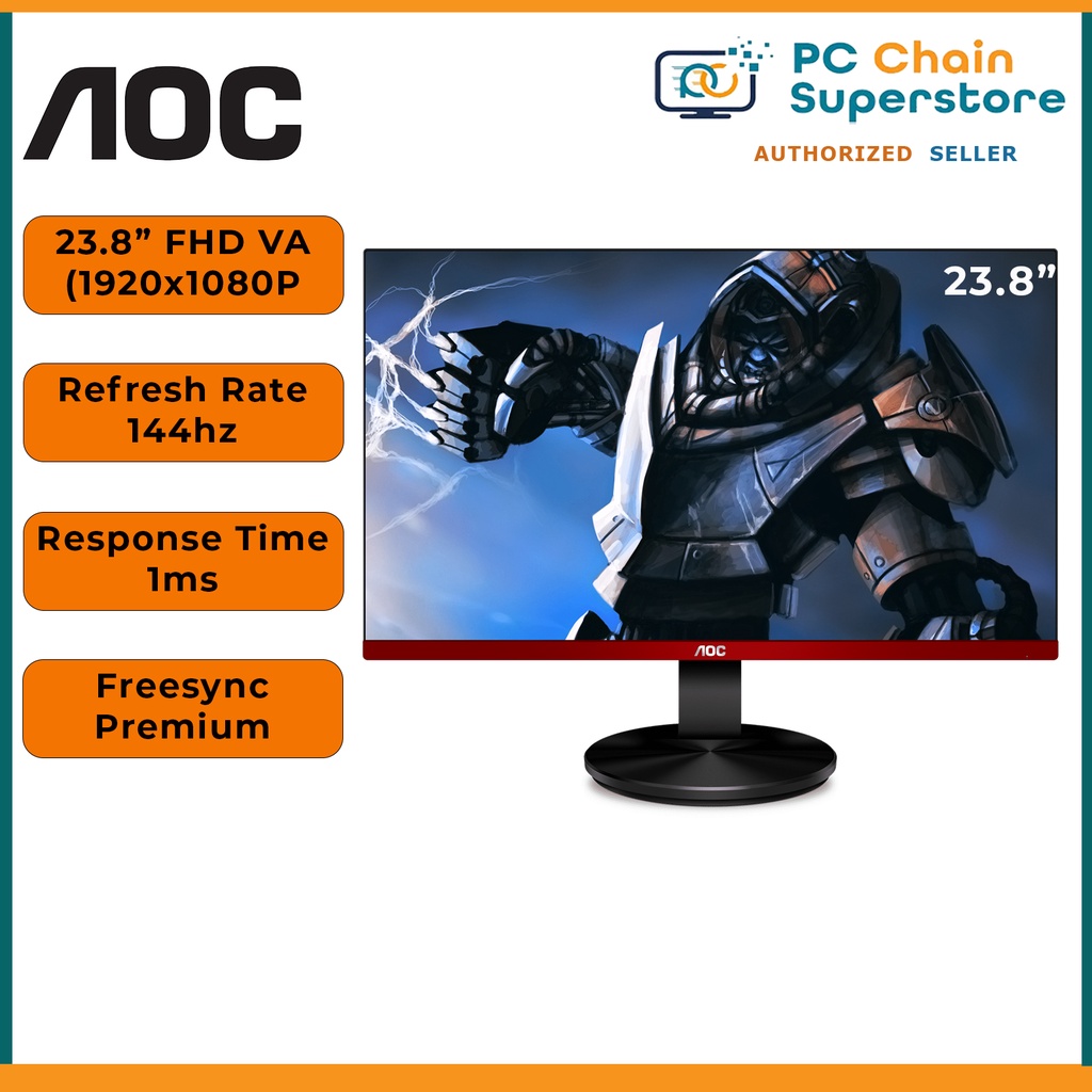AOC G2490VX Frameless Gaming Monitor - 23.8" Full HD VA | 144hz Refresh ...