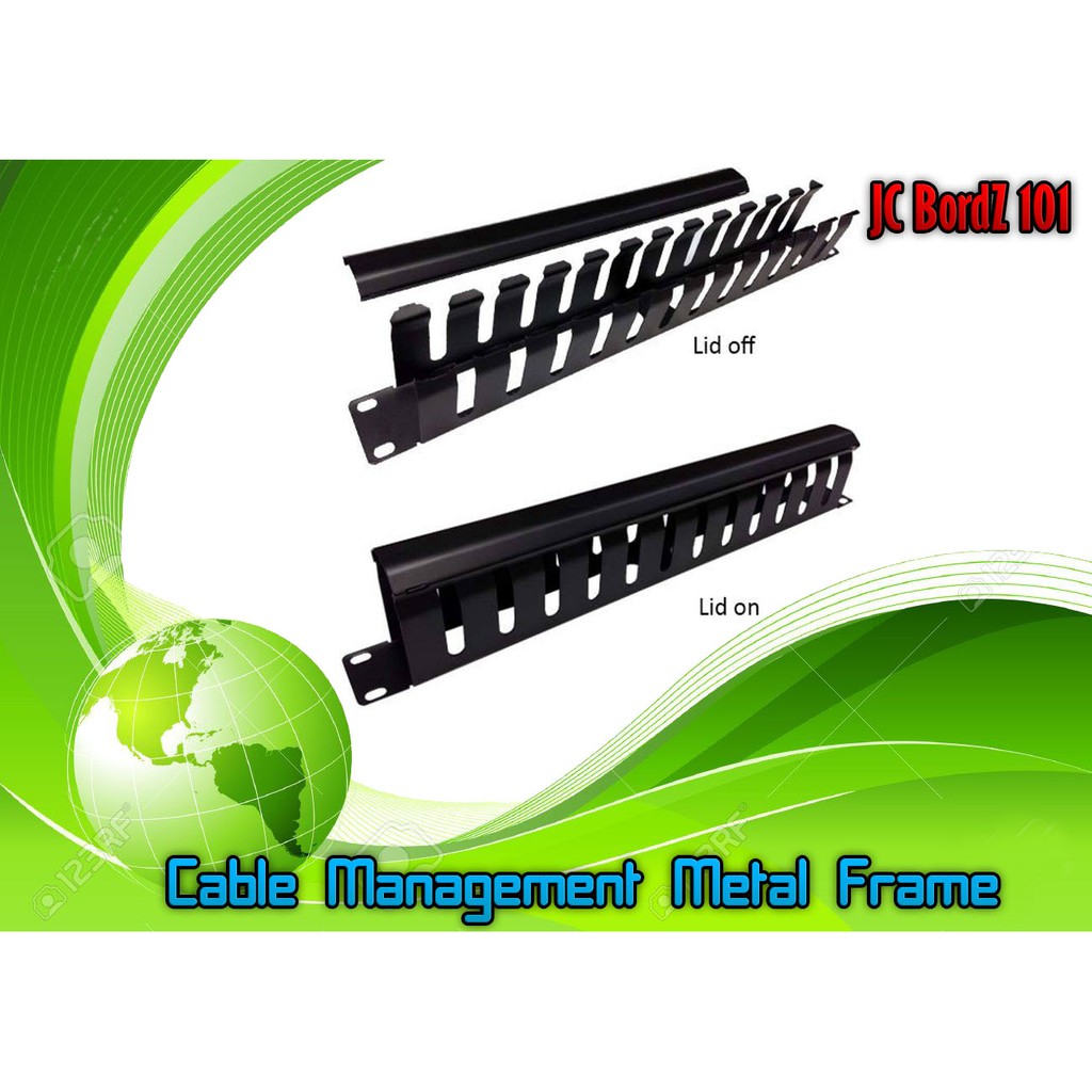 1U / 2U Cable Management Horizontal Mount 19 inch Server Rack, 12/24 ...